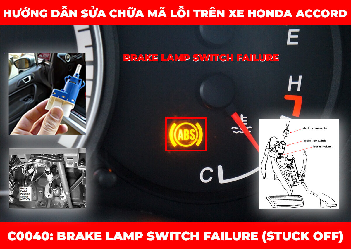 Phân Tích Mã Lỗi C0040 Brake lamp switch failure (stuck off)